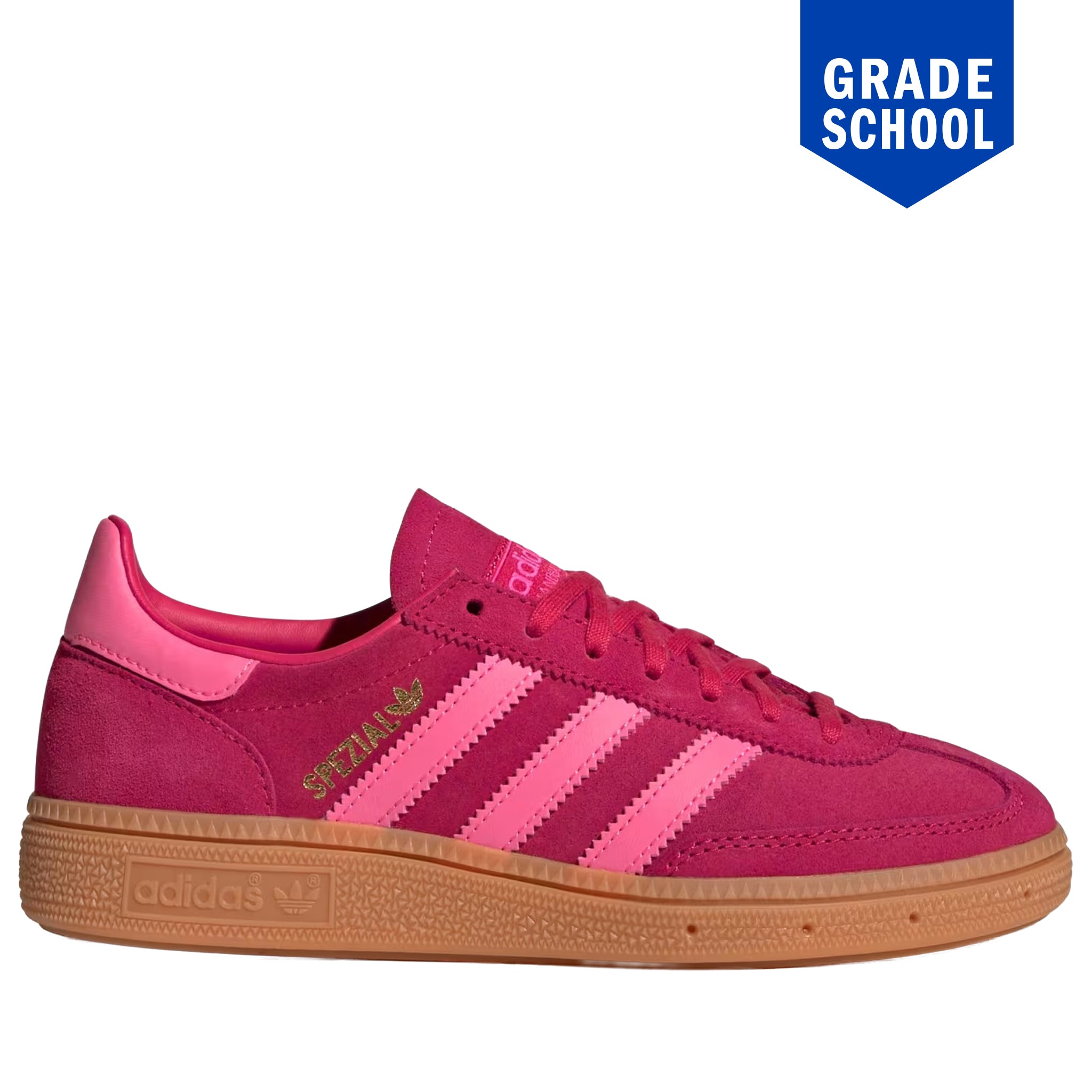 Grade School Adidas Handball Spezial - Ruby Red / Lucid Pink – Cool J's ...